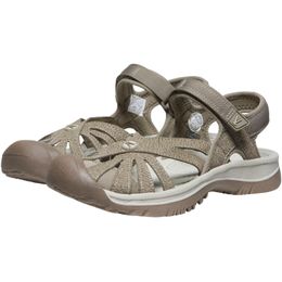 Sandale Keen "ROSE SANDAL", Damen, Gr. 40,5, beige (brindle, shitake), Synthetik, Schuhe Sandale
