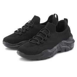 active by Lascana Sneaker LASCANA ACTIVE "Halbschuh, Freizeitschuh, Turnschuhe, Slip-On-Sneaker", Damen, Gr. 37, schwarz, Obermaterial: 100% Textilmaterial. Decksohle: 100% Textilmaterial. Futter: 100% Textilmaterial. Laufsohle: 100% Synthetik, Mesh, unifarben, Basic, Schuhe Sneaker, zum Reinschl&uuml;pfen und elastischen Schn&uuml;rb&auml;ndern VEGAN