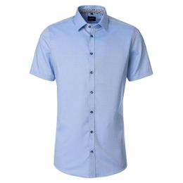 Businesshemd Venti "Venti Businesshemd Kurzarm uni", Herren, Gr. 38, Normalgr&ouml;&szlig;en, blau, 100% Baumwolle, unifarben, sehr figurbetont, Hemden