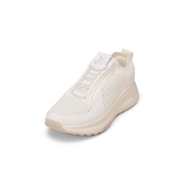 Marc O'Polo Sneaker MARC O'POLO "aus recyceltem Polyester", Damen, Gr. 37, sanftes wei&szlig;, Obermaterial: 100% Polyester, unifarben, Schuhe Sneaker