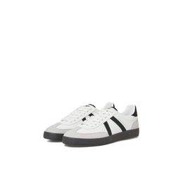 Jack & Jones Sneaker JACK & JONES "JFWMAMBO", Herren, Gr. 43, wei&szlig; kombiniert, Lederimitat, kontrastfarbene Details, Schuhe Sneaker, Freizeitsneaker, Halbschuh, Schn&uuml;rschuh mit heller Laufsohle