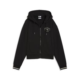 Sweatjacke Puma "Puma Class Kapuzenjacke Damen", Damen, Gr. L, schwarz, Obermaterial: 32% Polyester, 68% Baumwolle. Kapuzenfutter: 100% Baumwolle. &Auml;rmelbund: 97% Baumwolle, 3% Elasthan. Oberer Bund: 97% Baumwolle, 3% Elasthan, Sweatjacken Sweatjacke