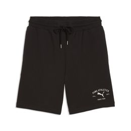 Sporthose Puma "Puma Class Graphic Shorts Herren", Herren, Gr. S, Normalgr&ouml;&szlig;en, schwarz, Obermaterial: 68% Baumwolle, 32% Polyester. Rippe: 3% Elasthan, 97% Baumwolle. Tasche &ndash; Oben: 100% Baumwolle, bedruckt, regular fit, Hosen Sporthose