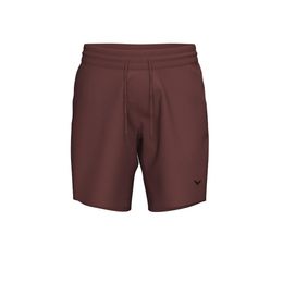Bermudas TRIGEMA "TRIGEMA Bermuda aus 100% Baumwolle mit praktischem Kordelzug", Damen, Gr. L, Normalgr&ouml;&szlig;en, kastanie, Single Jersey, 100% Baumwolle, Basic, Hosen Bermudas