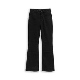Tom Tailor Damen TTSTELLA BOOTCUT Jeans mit Stretch, schwarz, Uni, Gr. 28/34