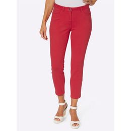 7/8-Jeans Inspirationen, Damen, Gr. 46, Normalgr&ouml;&szlig;en, lila (erdbeere), 98% Baumwolle, 2% Elasthan, unifarben, 7/8-L&auml;nge, Jeans