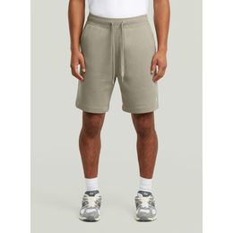 G-Star Raw Trainingsshorts G-STAR "Premium Core Sweater Shorts", Herren, Gr. S, beige (elephant skin), Obermaterial: 55% Baumwolle, 45% Polyester, Hosen