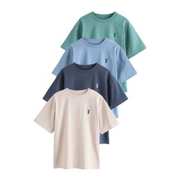 next T-Shirt Jungen Gr&ouml;&szlig;e 122 creme / marine / t&uuml;rkis / himmelblau