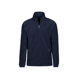 Fleecejacke TRIGEMA "TRIGEMA Fleecejacke", Herren, Gr. L, blau (navy), Fleece, 100% Polyester, lang, Jacken Fleecejacke