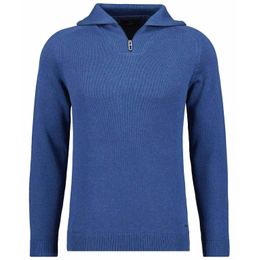 Troyer Ragman, Herren, Gr. 52, blau (blau saphire, 705), Strick, 100% Baumwolle, hoch geschlossener Ausschnitt, Pullover Troyer