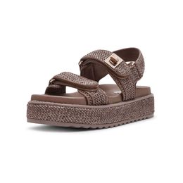 Plateausandaletten Steve Madden "Steve Madden Sandalen Textil", Damen, Gr. 38, braun, Textil, Schuhe