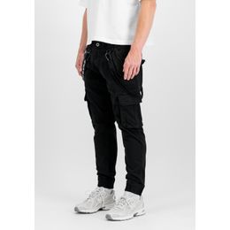 Cargohose Alpha Industries "Utility Pant", Damen, Gr. 29, Normalgr&ouml;&szlig;en, schwarz, Obermaterial: 98% Baumwolle, 2% Elastan; Futter: 100% Baumwolle, Hosen Cargohose