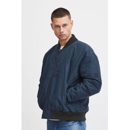 Bomberjacke Blend "BHOuterwear", Herren, Gr. S, blau (marineblaus), Web, 77% Baumwolle, 23% Polyester, unifarben, regular fit, Rippb&uuml;ndchen, Jacken Bomberjacke, L&auml;ssige Bomberjacke