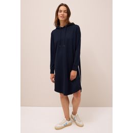 Midikleid Cecil, Damen, Gr. S38, US-Gr&ouml;&szlig;en, blau (urban dunkelblau), Stoff, 67% Viskose, 28% Nylon, 5% Elasthan, unifarben, normal kniefrei, ohne Ausschnitt, B&uuml;ndchen, Kleider Midikleid, mit Kapuze