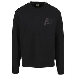 Rundhalspullover 883POLICE "883 Police KLETTON SWEATSHIRTS", Damen, Gr. XL, schwarz, 92% Baumwolle, 8% Elasthan, mehrfarbig, normal, Rundhals, Pullover Rundhalspullover