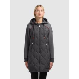 Khujo Damen Steppmantel "NORA"slate grau, Gr. S, unifarben, Web, 100% Nylon, M&auml;ntel