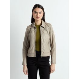 JCC Damen Lederjacke "31025191"greige, Gr. 38, Oberstoff: 100% Lammleder. Futter: 100% Polyester. Taschenfutter: 100% Baumwolle, Jacken