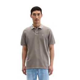 Marc O'Polo Poloshirt MARC O'POLO "aus Bio-Baumwolle", Herren, Gr. S, frozen taupe, Obermaterial: 100% Baumwolle, unifarben, regular fit, Rippb&uuml;ndchen, Shirts