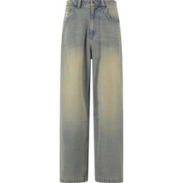 Bequeme Jeans Karl Kani "Karl Kani Karl Kani OG Denim Baggy Pants", Herren, Gr. 34, Normalgr&ouml;&szlig;en, blau, sand, 76% Baumwolle, 14% Viskose, 10% Polyester, unifarben, Jeans