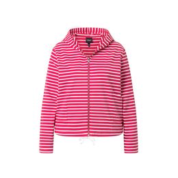Ulla Popken Sweatjacke Damen Gr&ouml;&szlig;e XL/XXL dunkelpink / wei&szlig;