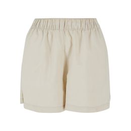 Shorts Urban Classics "Urban Classics Damen Ladies Linen Mixed Boxer Shorts", Damen, Gr. L, US-Gr&ouml;&szlig;en, softseagrass, 55% Leinen, 45% Baumwolle, unifarben, relaxed fit, Hosen Shorts