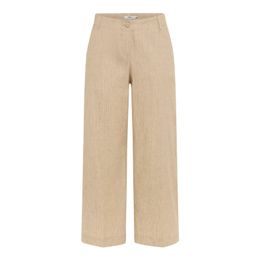 Culotte Brax "Style MAINE S", Damen, Gr. 34K (17), Kurzgr&ouml;&szlig;en, hellbraun, Web, 64% Leinen, 33% Baumwolle, 3% Elasthan, Hosen Culotte