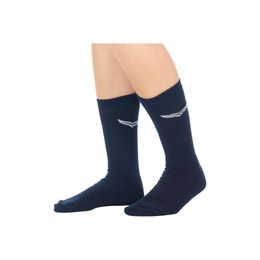 Socken TRIGEMA "TRIGEMA Sportsocken im Doppelpack", M&auml;dchen, Gr. 35-38, blau (navy), Baumwollmischung, Socken Socken