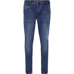 2Y Premium Herren Bequeme Jeans "2Y Premium Herren 2Y Skinny Fit Jeans"blau, Gr. 33, unifarben, 97% Baumwolle, 3% Elasthan, Jeans