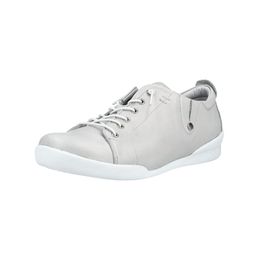 Schn&uuml;rschuh Andrea Conti "Andrea Conti Sneaker Leder", Damen, Gr. 40, hellgrau, Leder, Schuhe Schn&uuml;rschuh