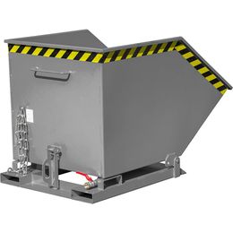 eurokraft pro Sp&auml;ne-Kippmulde, Volumen 600 Liter, mausgrau