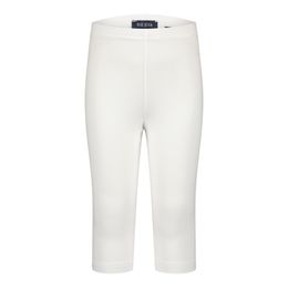 Caprileggings Blue Seven, M&auml;dchen, Gr. 98, N-Gr, wei&szlig;, Jersey, Obermaterial: 95% Baumwolle, 5% Elasthan, unifarben, Basic 3/4-L&auml;nge, Hosen