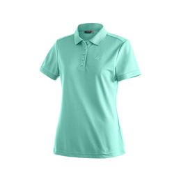 Maier Sports Damen Poloshirt "Ulrike"hellmint, Gr. 40, 100% Polyester, Shirts, Damen Polo kurzarm, leichtes Shirt, Funktionsshirt mit Kragen, Reg Fit