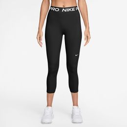 Trainingstights Nike "W NP DF 365 MR TIGHT USM", Damen, Gr. XS, N-Gr, schwarz, wei&szlig;, Obermaterial: 78% Polyester, 22% Elasthan, Hosen, schnell trocknendes Material, atmungsaktiv, leicht und dehnbar