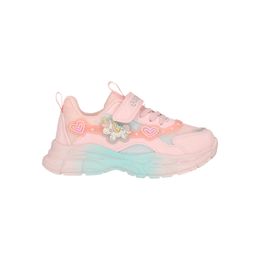 Klettschuh ZIGZAG "Agria", Kinder, Gr. 29, rosa, Kunstfaser, Polyurethane, Schuhe Klettschuh, mit eingebauten Lichtern in der Sohle