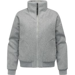 Kapuzensweatjacke Ragwear "&Uuml;bergangsjacke Toscia", Damen, Gr. XXL, grau (light grau25), Obermaterial: 100% Polyester PES. Futter: 100% Polyester PES., Jacken Kapuzensweatjacke