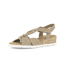 Keilsandalette Gabor "Keilsandalette", Damen, Gr. 37, beige, Schuhe