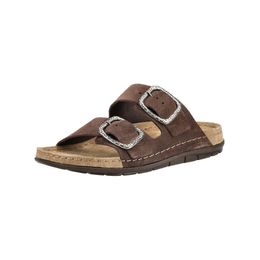 Pantolette Rohde "Rohde Pantoletten Nubukleder", Damen, Gr. 41, mocca, Nubukleder, Schuhe Pantolette
