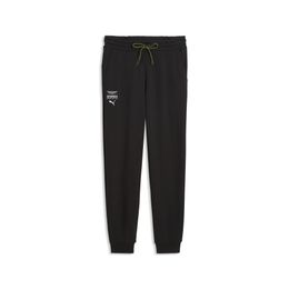 Sporthose Puma "Puma x ASTON MARTIN ARAMCO F1 TEAM Essentials Jogginghose", Herren, Gr. M, Normalgr&ouml;&szlig;en, schwarz, Obermaterial: 68% Baumwolle, 32% Polyester. Rippe: 97% Baumwolle, 3% Elasthan. Seitentasche &ndash; Oben: 100% Baumwolle. Seitentasche &ndash; Unten: 32% Polyester, 68% Baumwolle, unifarben, regular fit, Hosen Sporthose