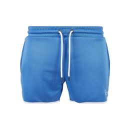 Stoffhose Karl Kani "Karl Kani Herren KM222-007-1 Small Signature Trackshorts", Herren, Gr. M, US-Gr&ouml;&szlig;en, blau, 100% Polyester, skinny fit, Hosen Stoffhose