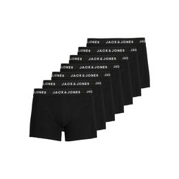 Jack & Jones Trunk JACK & JONES "JACHUEY TRUNKS 7 PACK NOOS", Damen, Gr. XXL, 7 Stk., schwarz, Jersey, Obermaterial: 95% Baumwolle, 5% Elasthan, unifarben, eng, Unterhosen