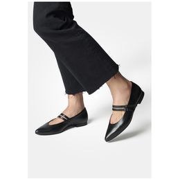 Riemchenballerina Paul Green "Paul Green Ballerinas Glattleder", Damen, Gr. 35,5, schwarz, Glattleder, Schuhe Riemchenballerina