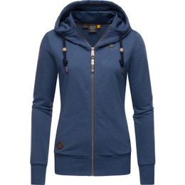 Kapuzensweatjacke Ragwear "Kapuzensweatjacke Paya Intl.", Damen, Gr. M, blau (navy23), Obermaterial: 50% Baumwolle CO. 50% Polyester PES., Sweatjacken Kapuzensweatjacke