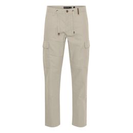 Cargohose INDICODE "Cargohose IDMosat", Herren, Gr. S, N-Gr, beige (fog), Obermaterial: 55% Leinen LI. 45% Baumwolle CO., Hosen Cargohose