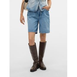 V&eacute;ro Moda Jeansbermudas VERO MODA "VMVILLA MR BERMUDA DNM SHORTS MIX", Damen, Gr. S, N-Gr, light blau denim, Denim/Jeans, Obermaterial: 75% Baumwolle, 25% Lyocell, unifarben, loose fit kniefrei, Jeans, Baumwollmischung, loose fit
