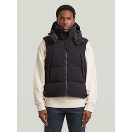 G-Star Raw Softshellweste G-STAR "G-Whistler Padded Hooded Weste 2.0", Herren, Gr. L, dk schwarz, Obermaterial: 50% Polyester, 50% Polyester, Westen