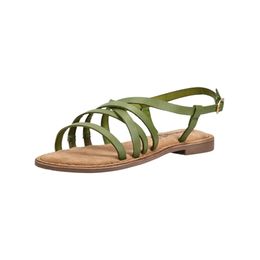Riemchensandale Lazamani "Lazamani Sandalen Leder/Textil", Damen, Gr. 41, gr&uuml;n, Leder, Textil, Schuhe Riemchensandale