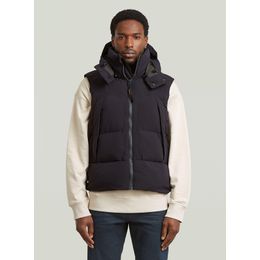G-Star Raw Softshellweste G-STAR "G-Whistler Padded Hooded Weste 2.0", Herren, Gr. S, dk schwarz, Obermaterial: 50% Polyester, 50% Polyester, Westen