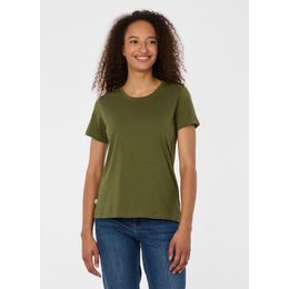 Kurzarmshirt Ragwear "MINTTA", Damen, Gr. M, schwarz olive, Jersey, Obermaterial: 50% Baumwolle, 50% Polyester, unifarben, normal, Rundhals, Shirts, Klassischer Fit aus Single Jersey mit softem Finish
