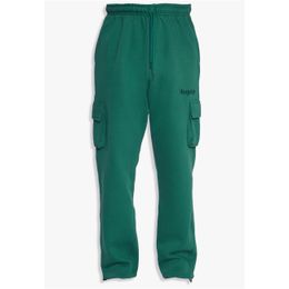 Jogginghose DROPSIZE "Dropsize STRAIGHT LEG CARGO SWEAT PANTS", Herren, Gr. M, US-Gr&ouml;&szlig;en, washed gr&uuml;n, 70% Baumwolle, 30% Polyester, loose fit, Hosen Jogginghose