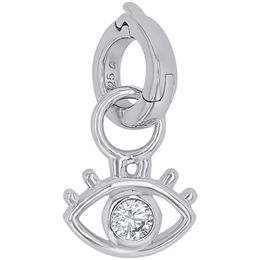 Charm-Einh&auml;nger Amor "Magisches Auge", silber (silberfarben, kristallwei&szlig;, kristallwei&szlig;), Charms, Damen, Silber 925 (Sterlingsilber), Charm-Einh&auml;nger, mit Zirkonia (synth.)